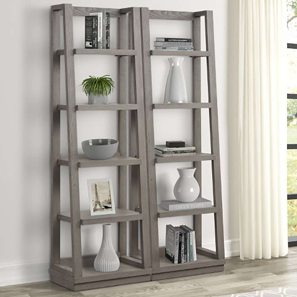 Parker House - Pure Modern Pair of Angled Etagere Bookcase Piers ...